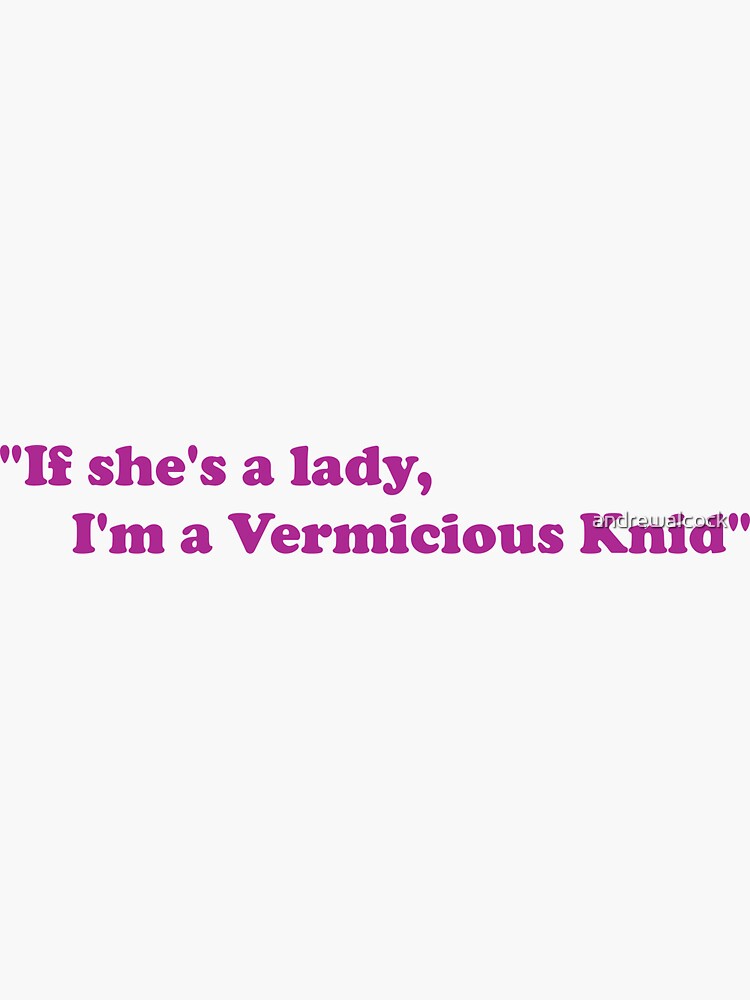 "Vermicious Knid" Sticker for Sale by Andrew Alcock | Redbubble