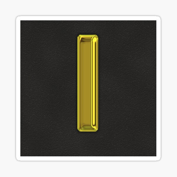 "Uppercase I in gold" Sticker for Sale by leobrix | Redbubble