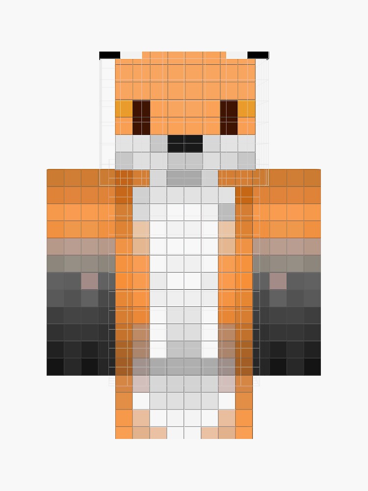"minecraft fox mask" Sticker by Nocare196 | Redbubble