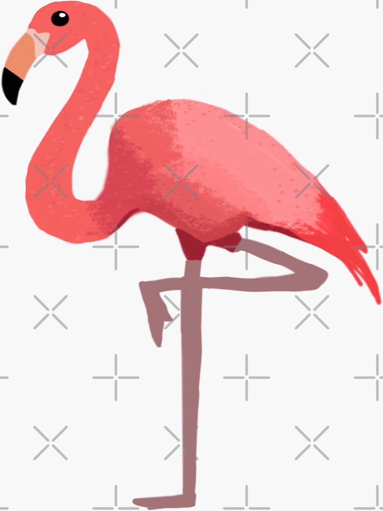 "Flamingo emoji tropical aesthetic cute sticker" Sticker by ...