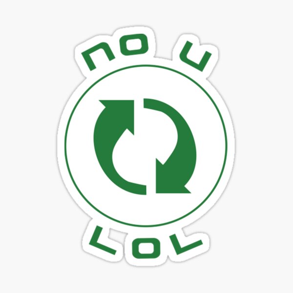 "no u uno reverse card meme - funny green" Sticker for Sale by ...