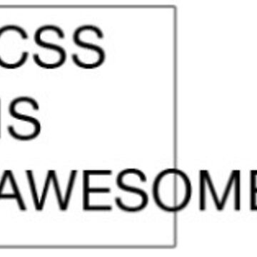 "small css is awesome sticker" Sticker for Sale by magzmt | Redbubble