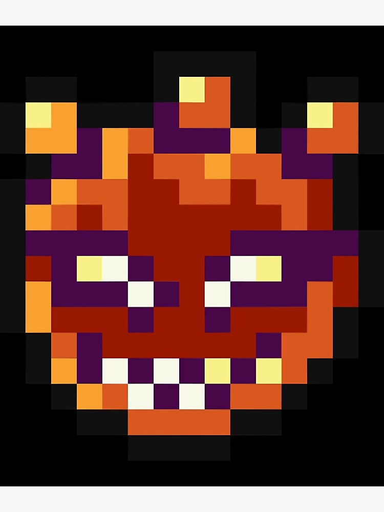 "8-Bit Fireball " Poster for Sale by ergilHoban9 | Redbubble