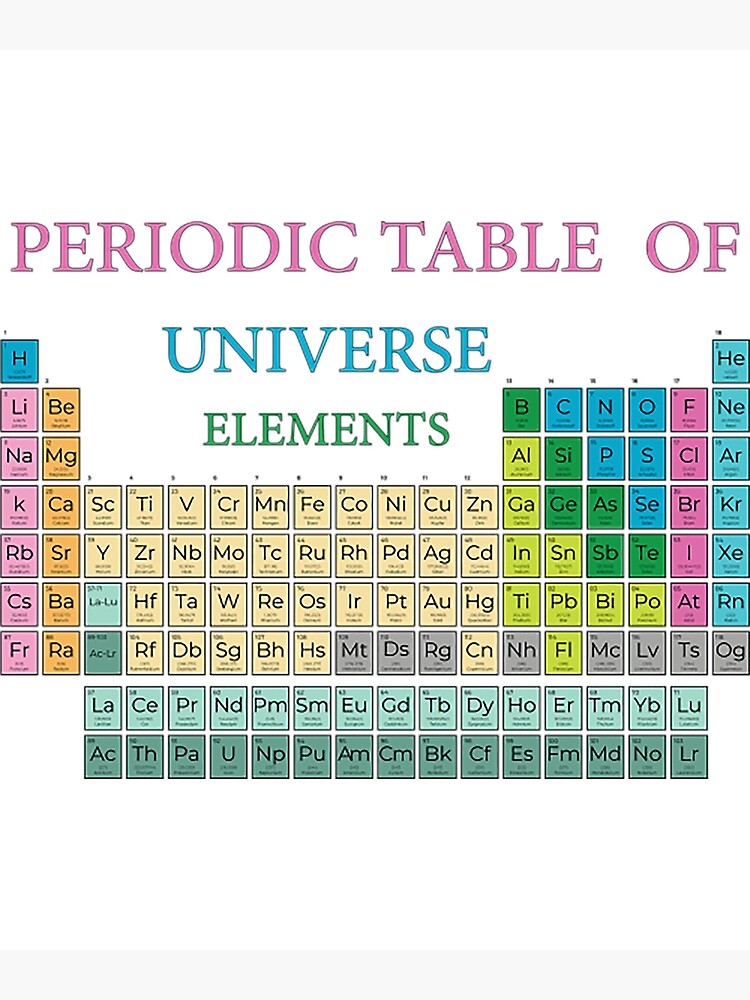 "Periodic Table Of Universe Elements Che T-ShirtPeriodic Table of ...