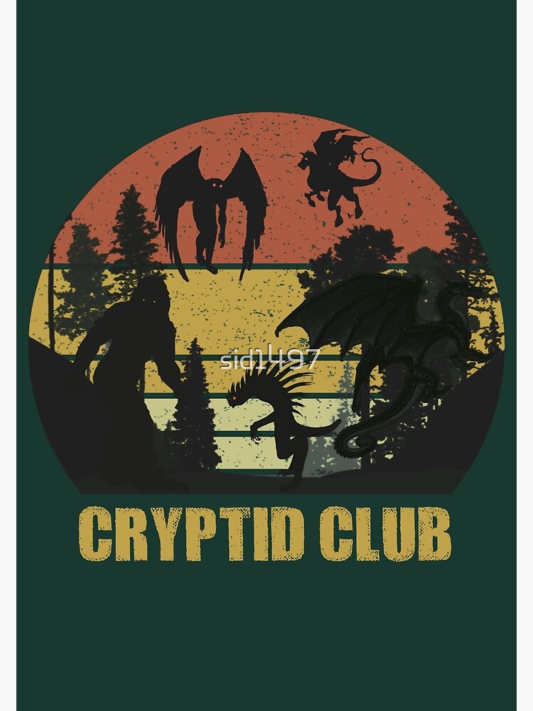 "Cryptid club - monster hunting" Postcard for Sale by sid1497 | Redbubble