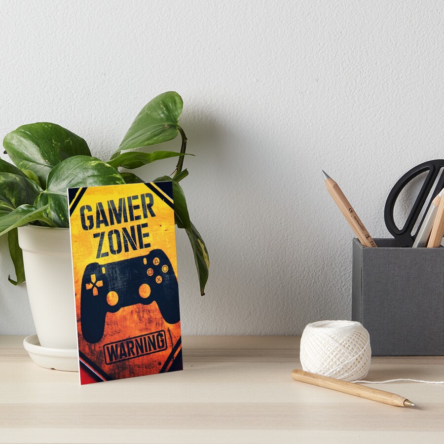 "Gamer Zone ?" Art Board Print for Sale by Serbian-shop | Redbubble