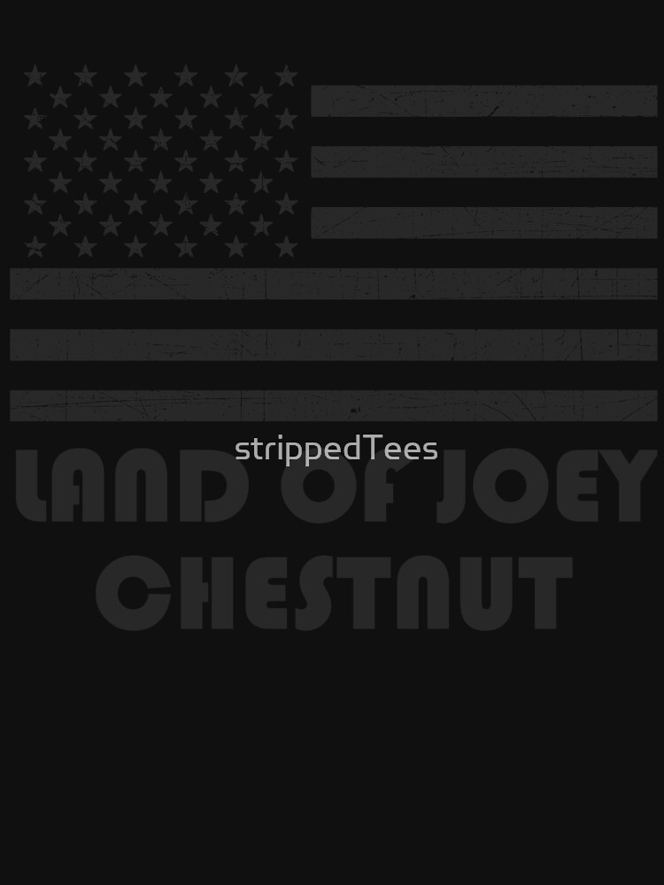 ""LAND OF JOEY CHESTNUT" American Flag T-Shirt" T-shirt for Sale by ...