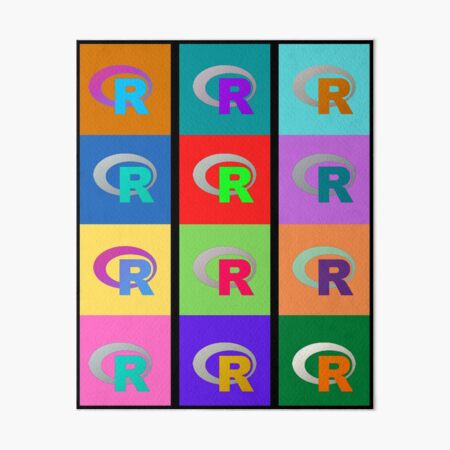 "R logo programming language" Art Board Print by Birdhead | Redbubble