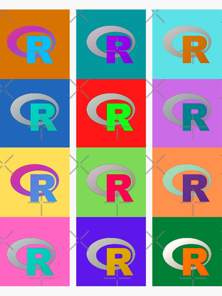 Pegatina «Lenguaje de programación del logo R» de Birdhead | Redbubble