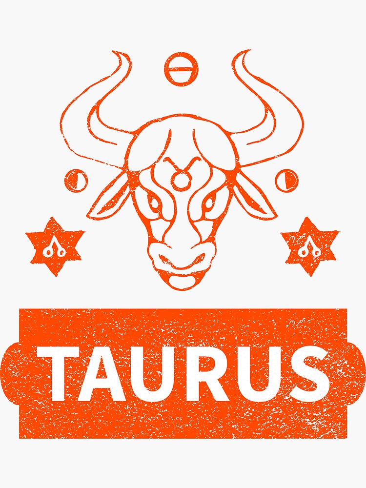 "Taurus Stencil Style - Astrology and Zodiacs" Sticker for Sale by ...