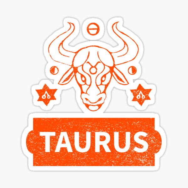 "Taurus Stencil Style - Astrology and Zodiacs" Sticker for Sale by ...