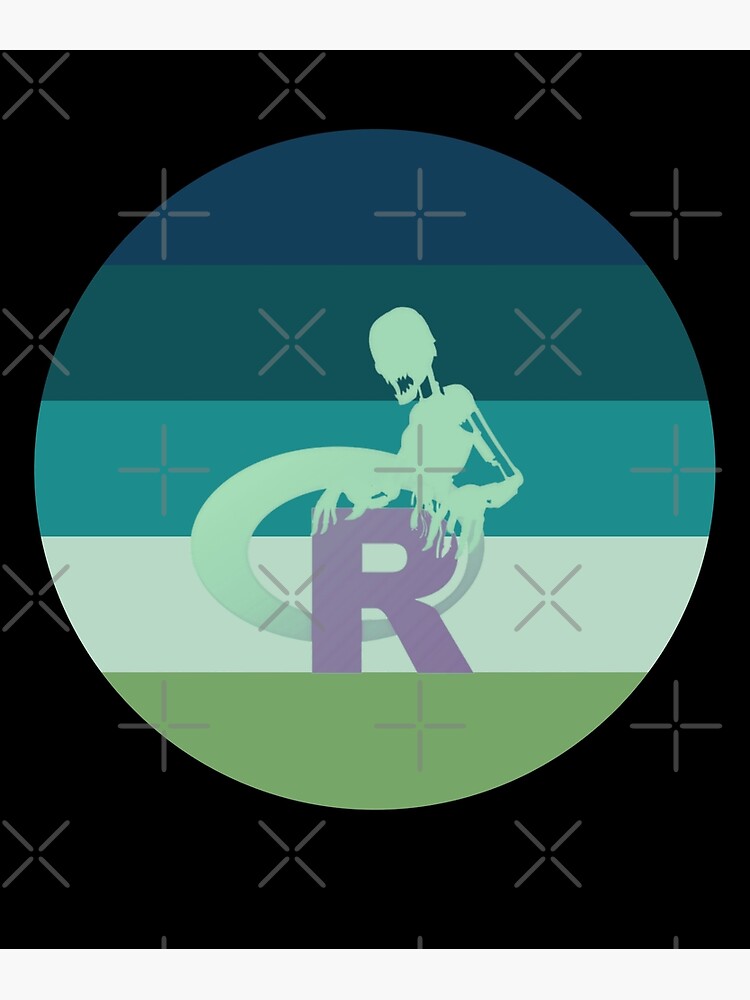 Lámina fotográfica «Lenguaje de programación del logo R con monstruo ...