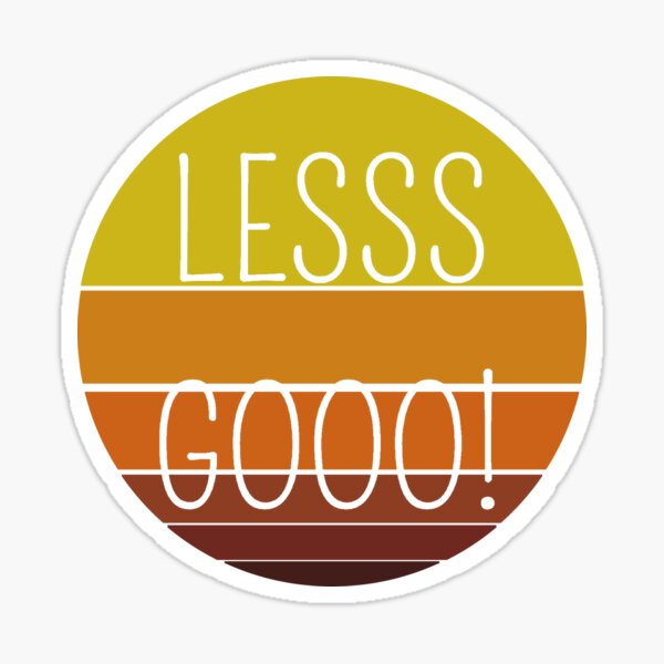 "Lesss Goo" Sticker for Sale by zareworks | Redbubble