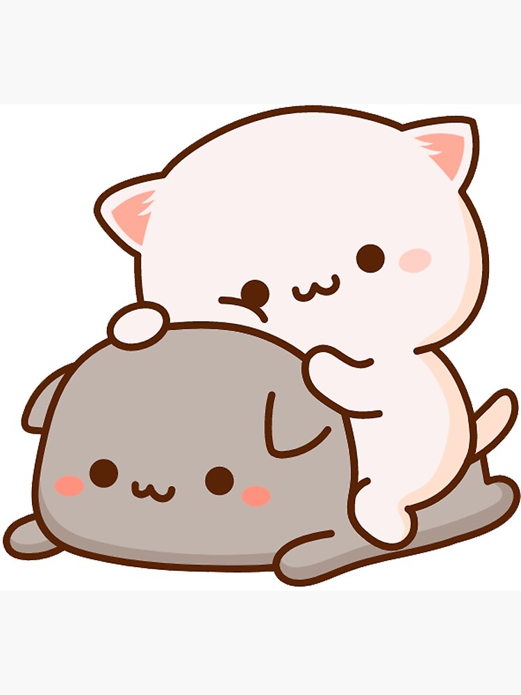 "Cute Mochi Mochi cats " Poster for Sale by NarimanArt | Redbubble