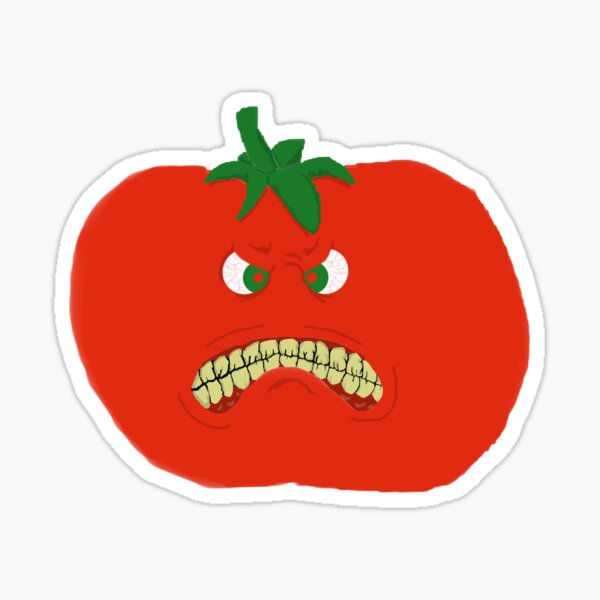 "Angry tomato" Sticker for Sale by AyseAkcay | Redbubble