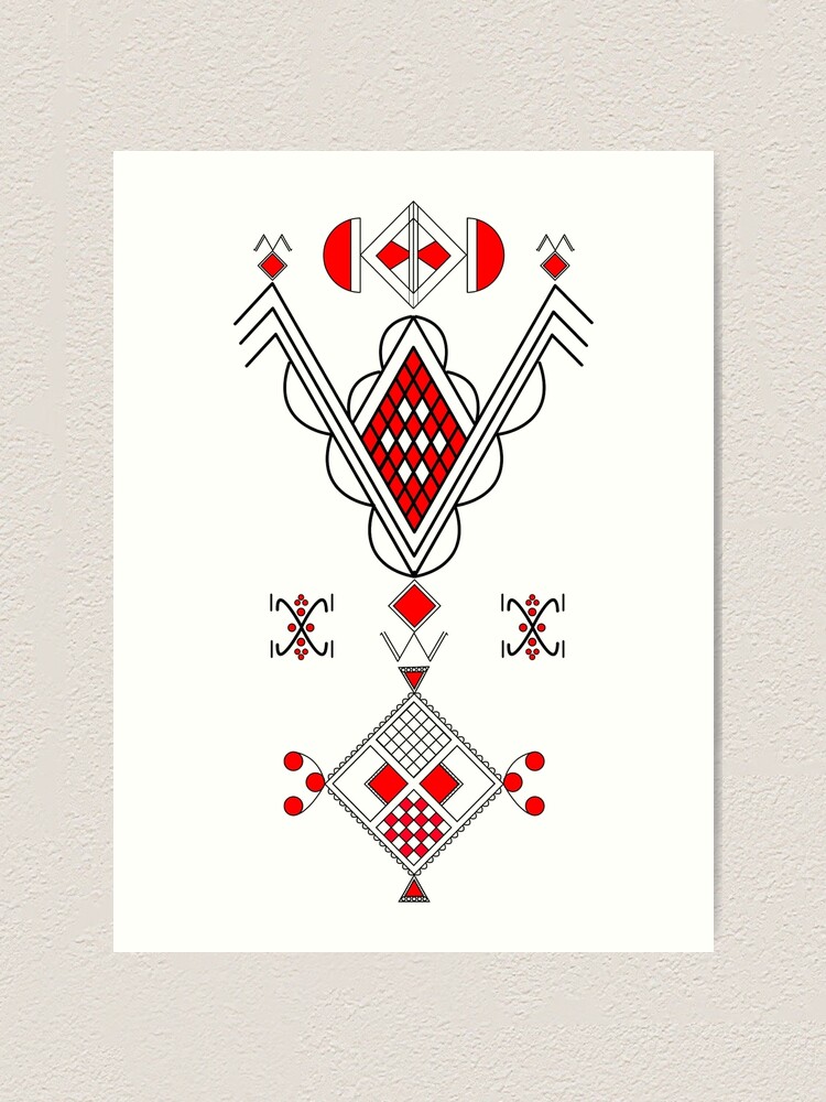 Impression artistique avec l'œuvre « Motifs berbères kabyles amazigh ...