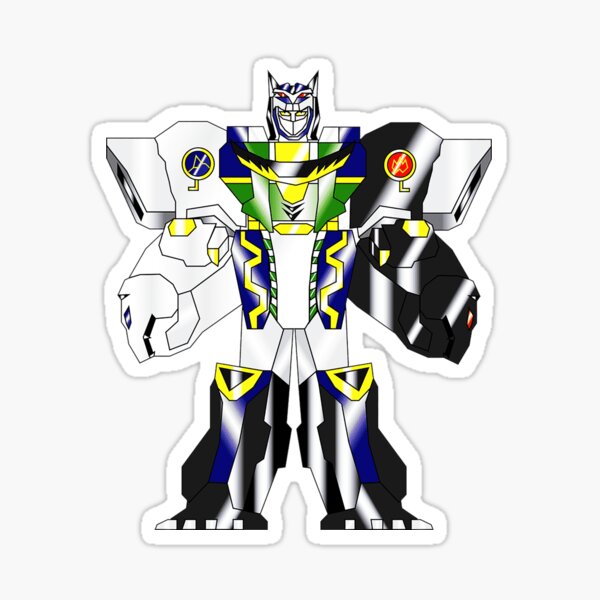 "power rangers wild force robot" Sticker by amoshayden | Redbubble