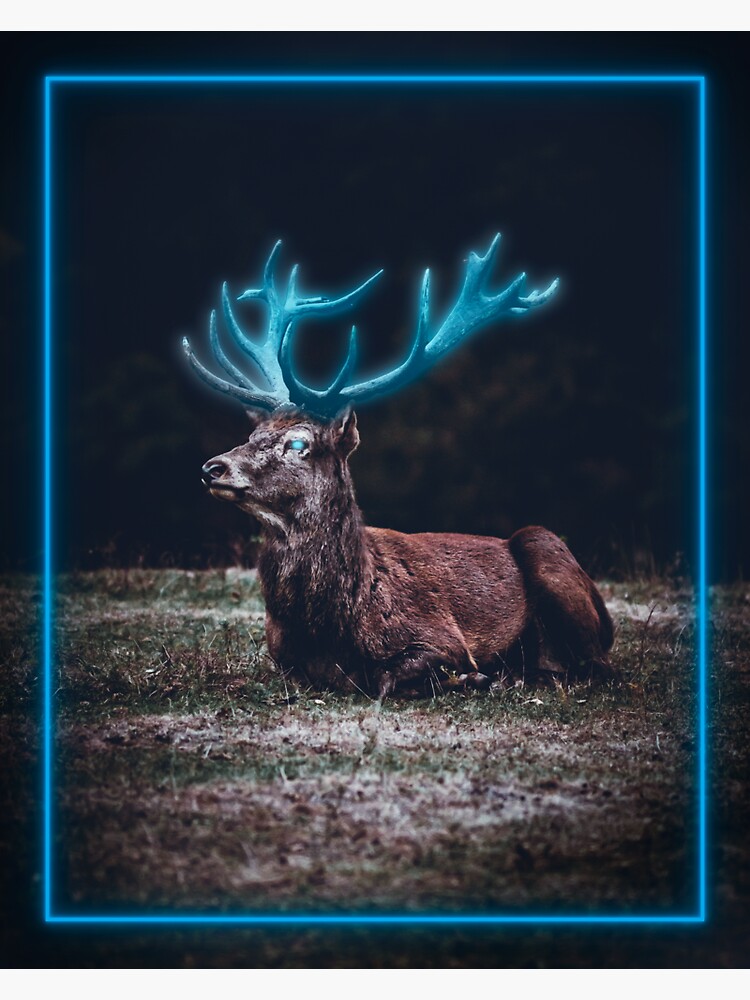 "The Magic of Nature: The Warlock Deer" Sticker by GRAYPics | Redbubble