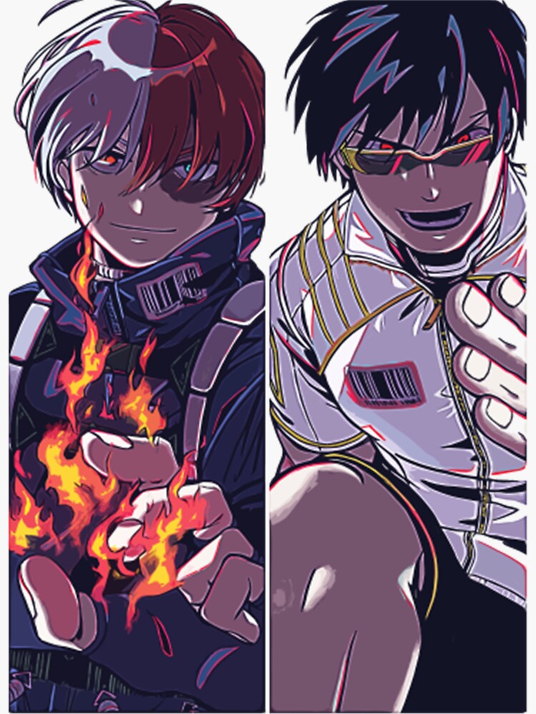 "shoto todoroki and tenya lida" Sticker for Sale by Zobordenes | Redbubble