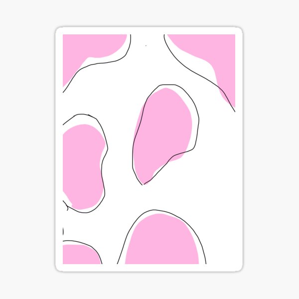 "Pink cow print " Sticker by redrock123 | Redbubble