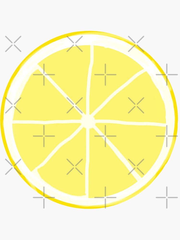 "Lemon slice tropical fruit vsco aesthetic tropical summer" Sticker for ...