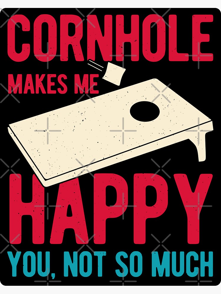"Funny Cornhole" Sticker for Sale by artworkbyrihen | Redbubble