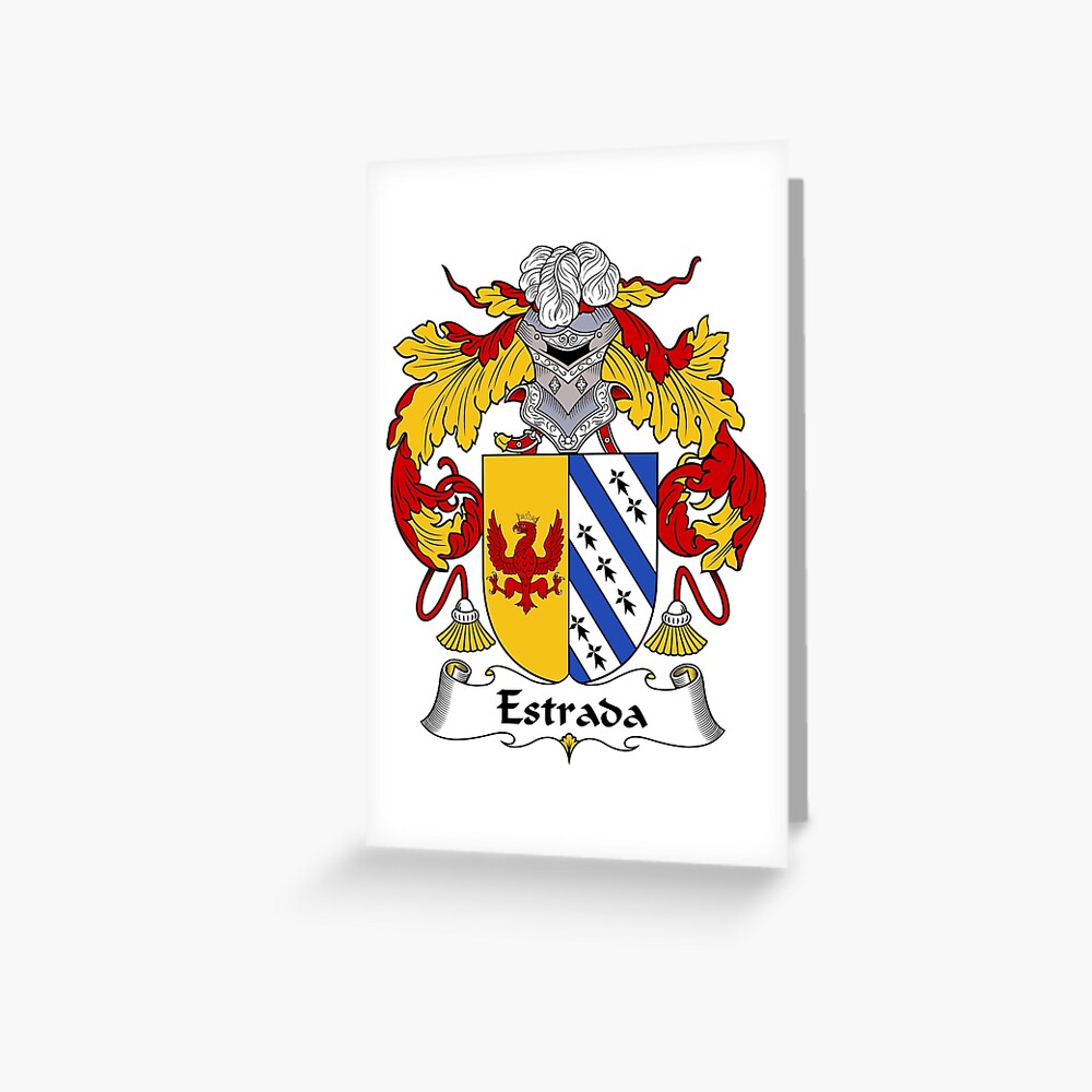 "Estrada Coat of Arms/Family Crest" Greeting Card for Sale by ...