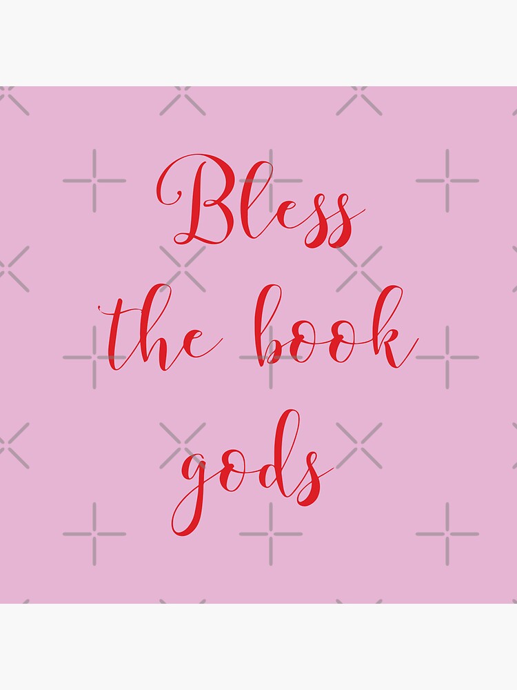 "Bless the Book Gods Pink & Red Design" Sticker for Sale by ...