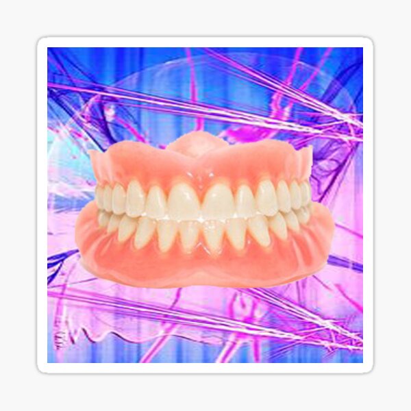 "Denture with Paint Splatter" Sticker by Applepies4u | Redbubble