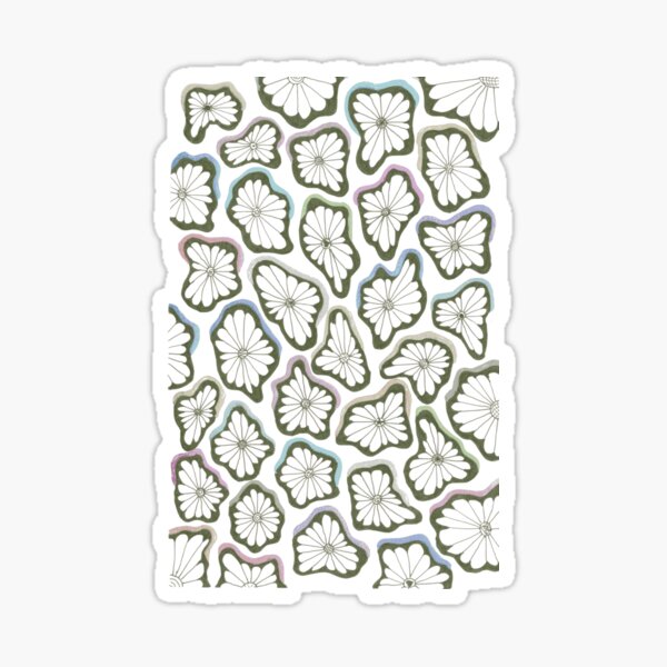"Hand Drawn Flower Doodle" Sticker by dlexum | Redbubble