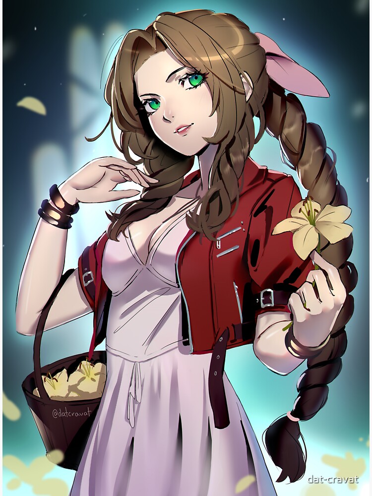 "Aerith Gainsborough" Sticker for Sale by dat-cravat | Redbubble