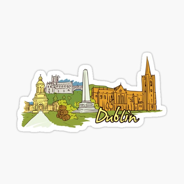"Dublin" Sticker by rubenfrench | Redbubble