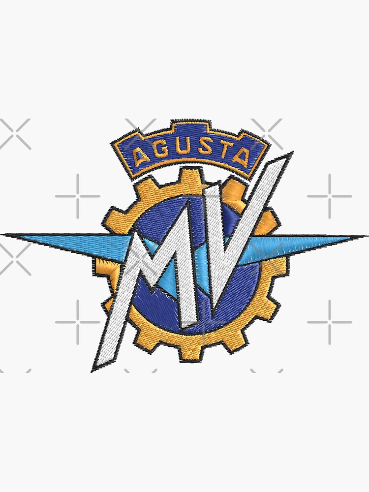 "MV Agusta Embroidery Logo" Sticker for Sale by petrothings | Redbubble