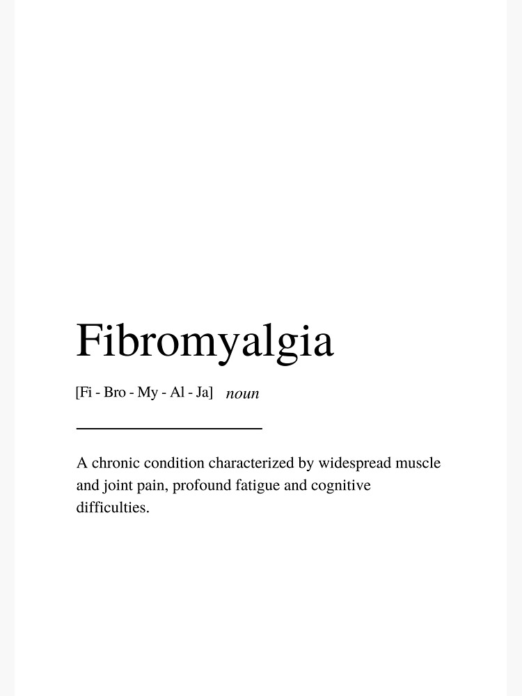 "Fibromyalgia Dictionary Definition - Fibro Definition" Sticker for ...