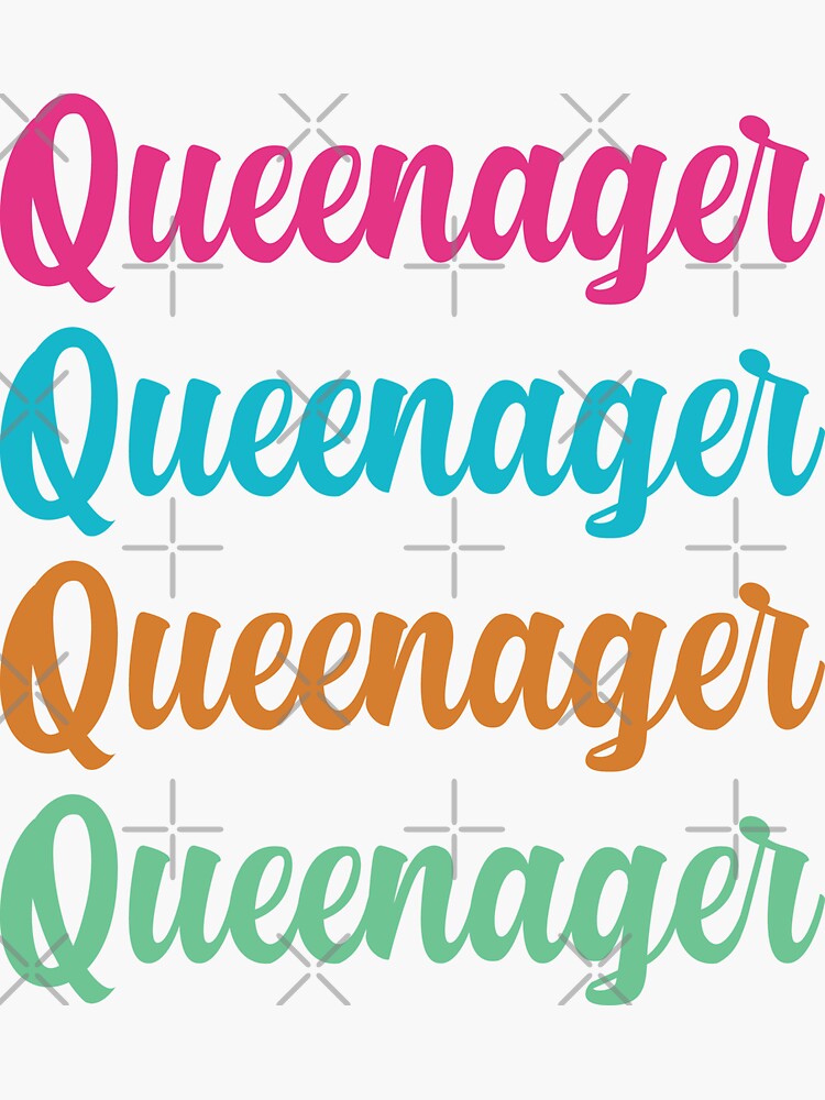 "Queenager " Sticker for Sale by OMCreative | Redbubble