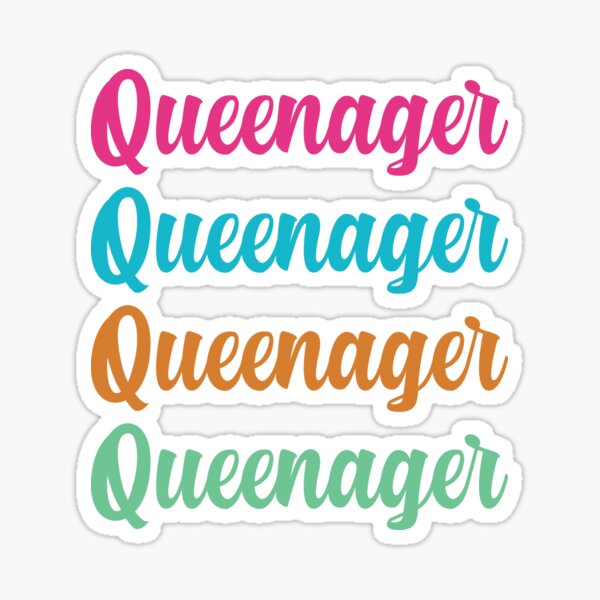 "Queenager " Sticker for Sale by OMCreative | Redbubble
