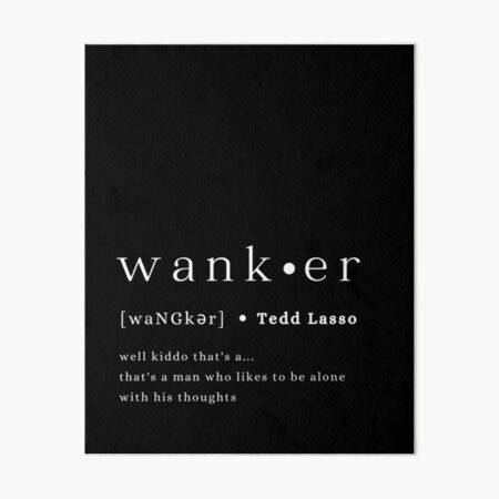 "Wanker definition and pronunciation print typography poster black ...