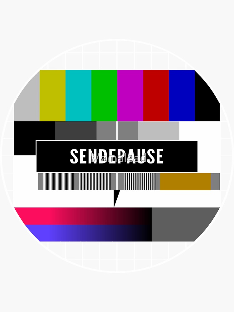 "Sendepause. Test Card No Signal "Testbild"" Sticker for Sale by ...