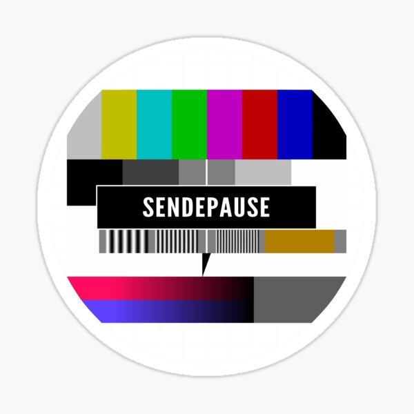 "Sendepause. Test Card No Signal "Testbild"" Sticker for Sale by ...