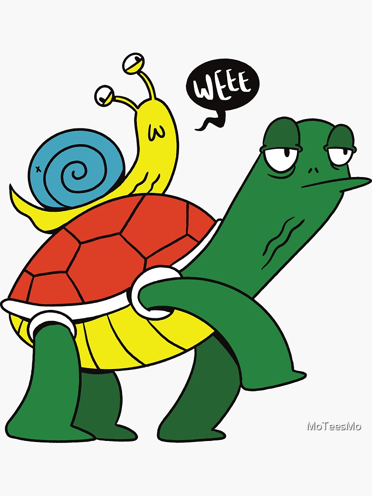 "Funny Turtle / Funny Snail Riding On A Snail / Funny Cartoon ...