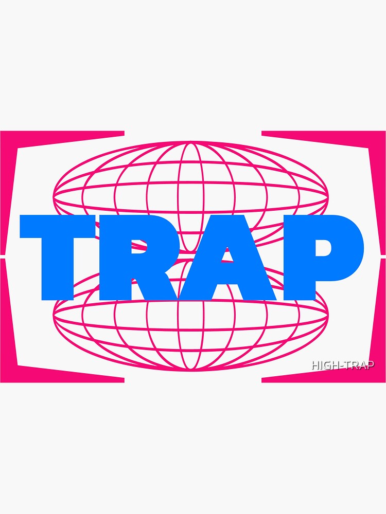 "Global Trap Logo" Sticker for Sale by HIGH-TRAP | Redbubble