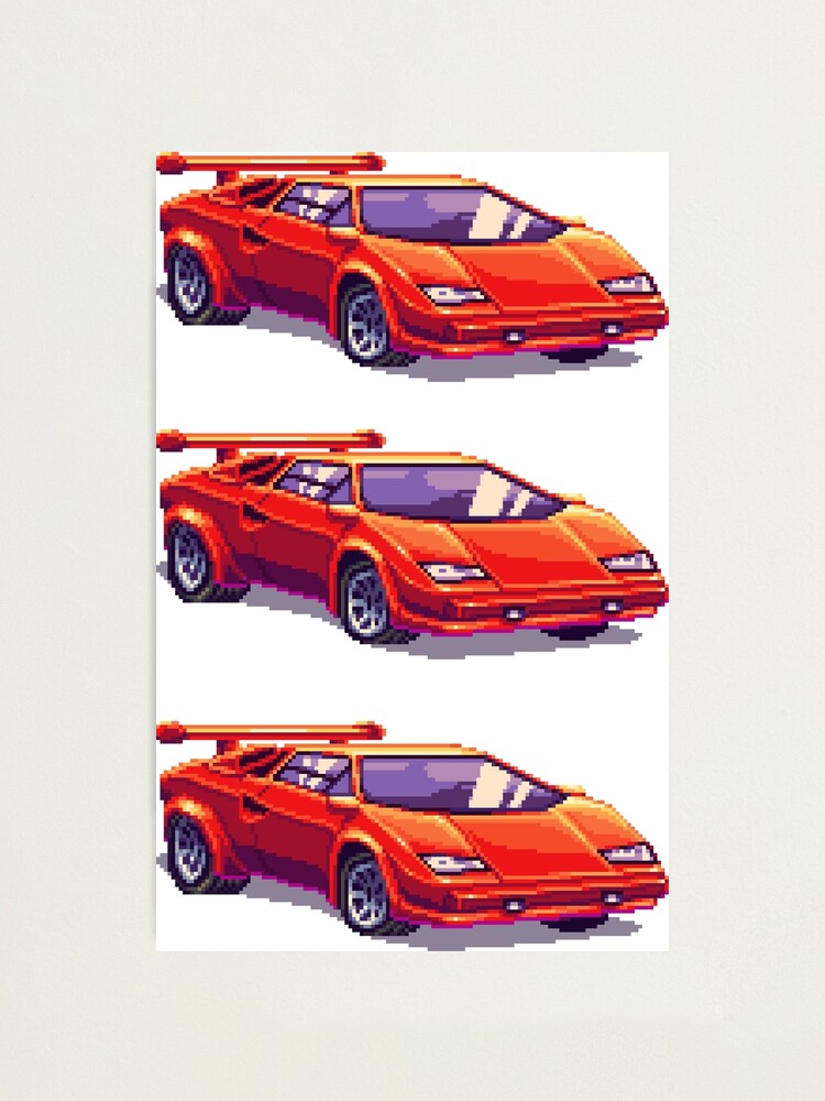 "Countach retro sticker - Countach sticker pack" Photographic Print by ...