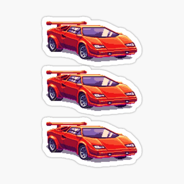 "Countach retro sticker - Countach sticker pack" Sticker for Sale by ...