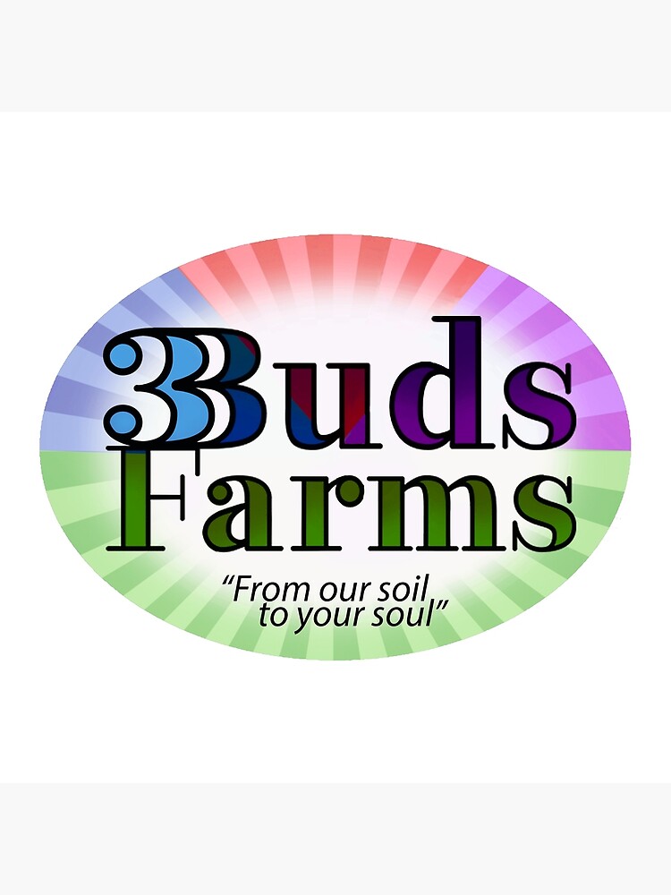 "Colorful Three Buds Farms Logo" Poster for Sale by threebudsfarms ...