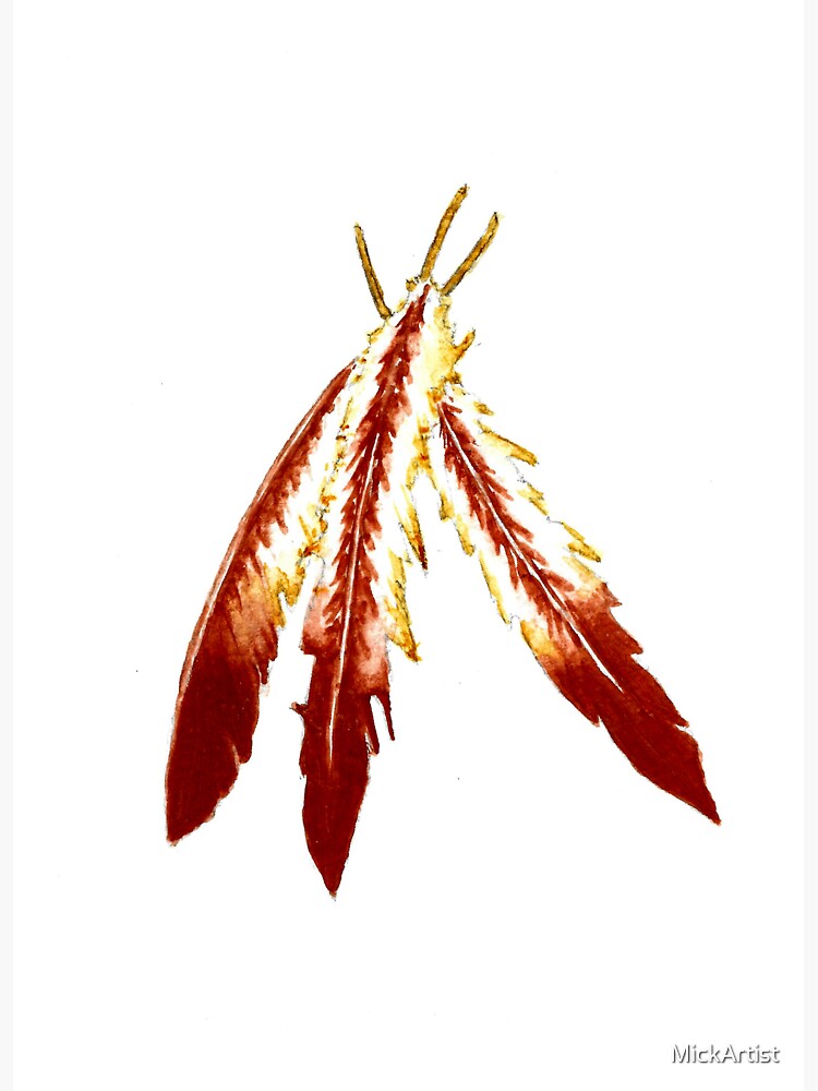 "Native American Feathers" Sticker for Sale by MickArtist | Redbubble