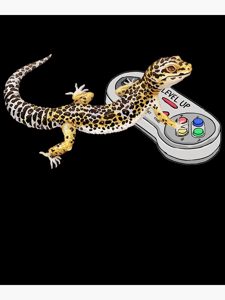 "Leopard Gecko Playing Video Game" Poster for Sale by Naront | Redbubble