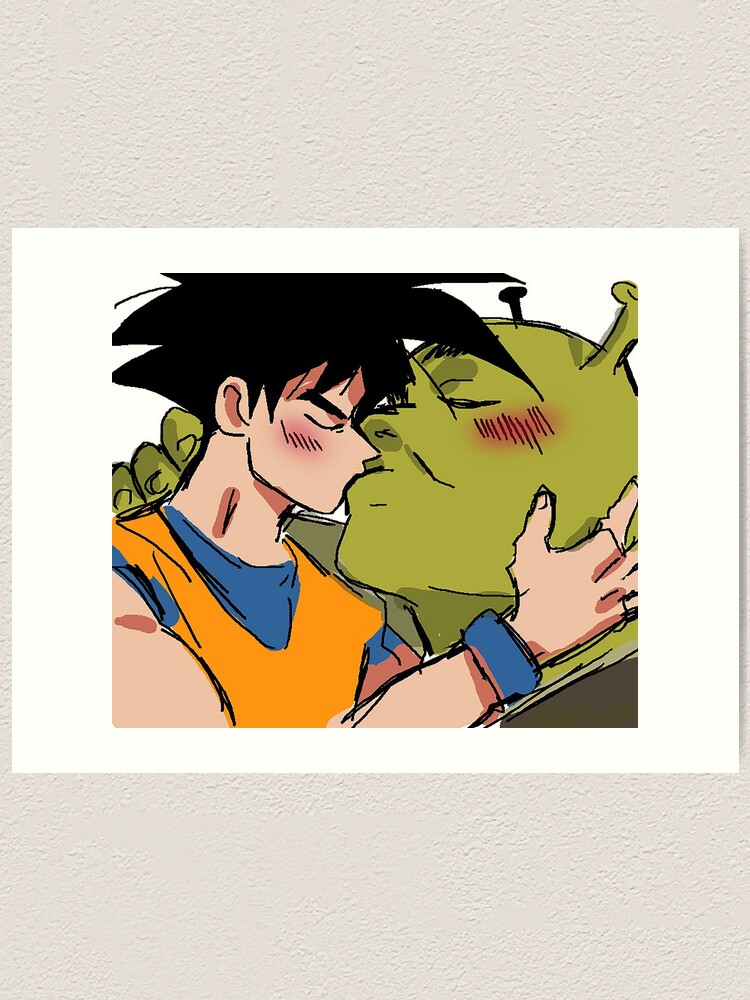 "Goku+shrek" Art Print for Sale by NeonFroot | Redbubble