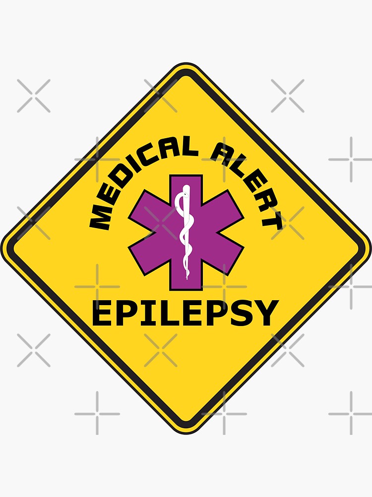 "Epilepsy Medical Alert - Purple" Sticker for Sale by birdo-art | Redbubble