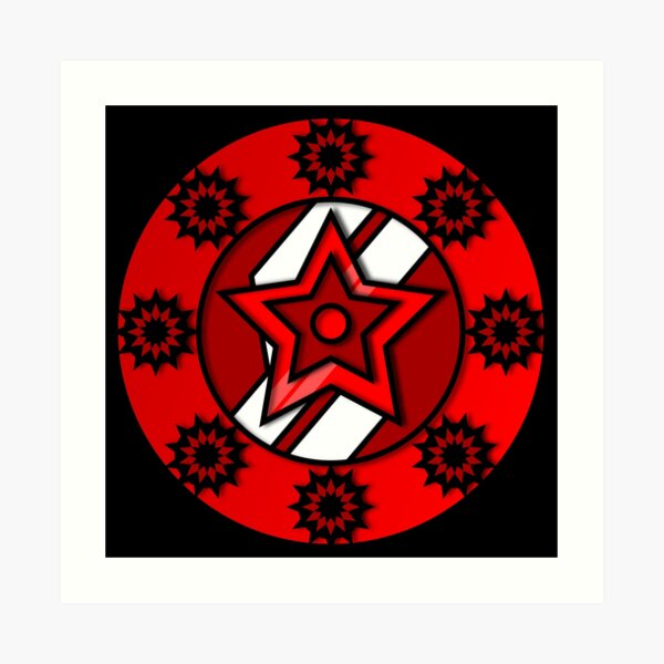 "Red and Black Star Logo" Art Print by TheOnlySiteLeft | Redbubble