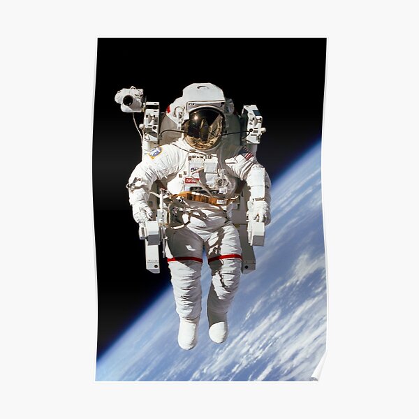 "McCandless Untethered Spacewalk Enhanced" Poster by WWestmoreland ...